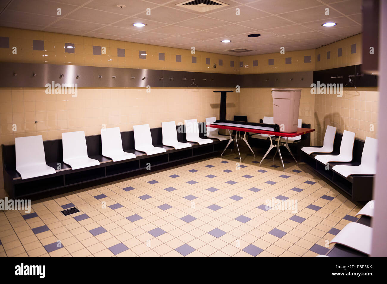 AMSTERDAM, NETHERLANDS - JUNE 2, 2015: Dressing room on the Amsterdam ...