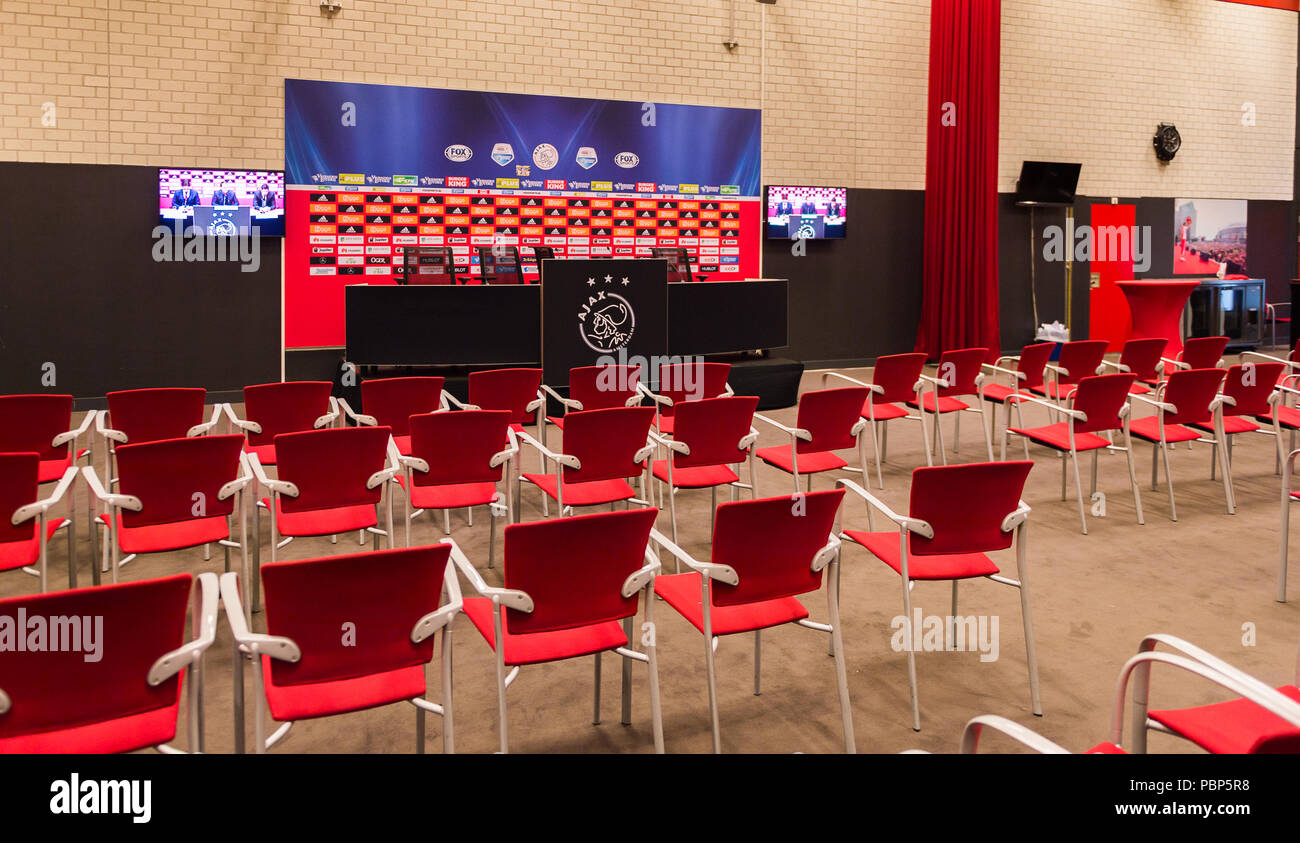 AMSTERDAM, NETHERLANDS - JUNE 2, 2015: Press conference room of ...