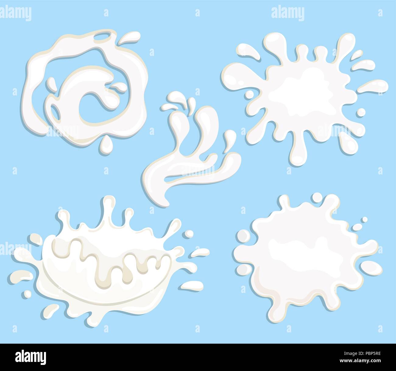 Perfect milk drops Stock Vector Images - Alamy
