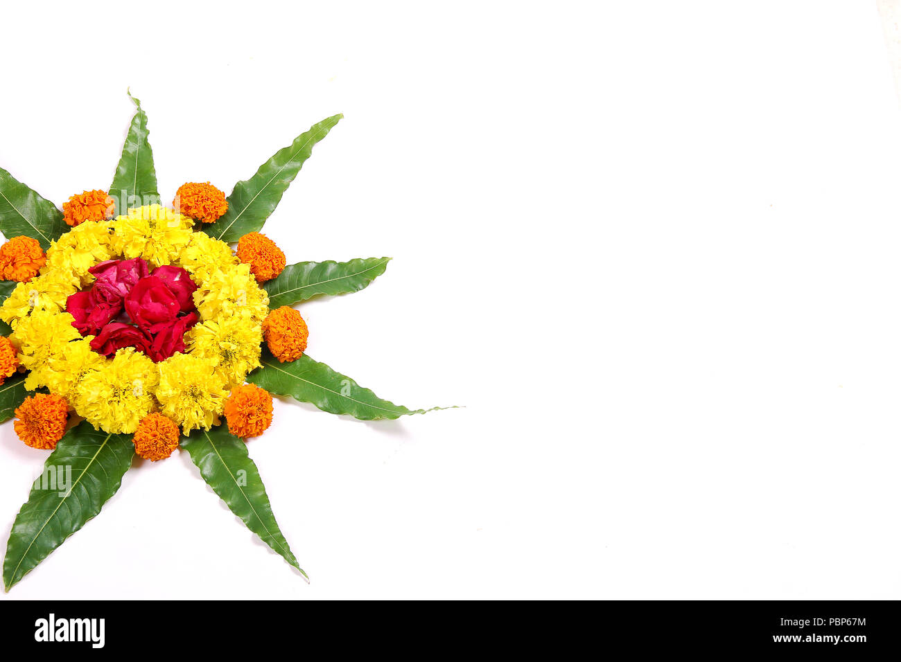 marigold flower design Stock Photo - Alamy