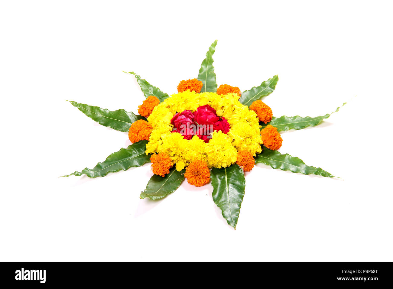 marigold flower design Stock Photo - Alamy
