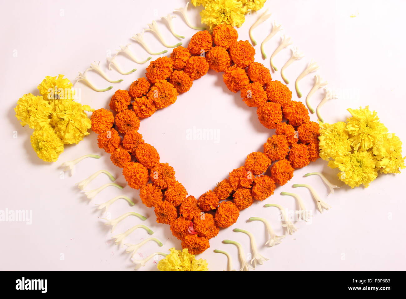 marigold flower design Stock Photo - Alamy