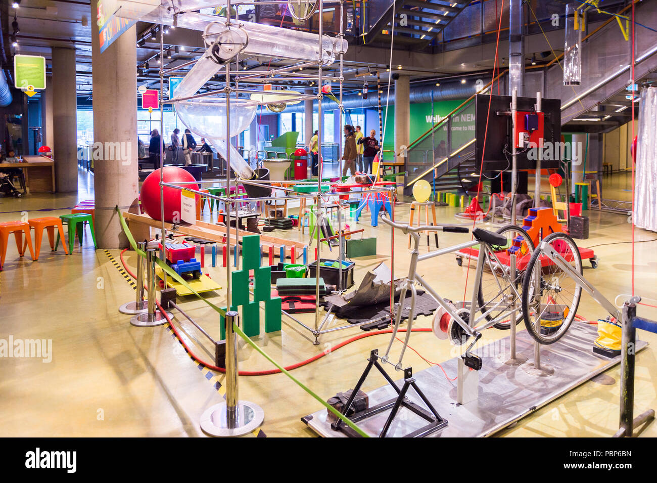 AMSTERDAM, NETHERLANDS - JUN 2, 2015: Interior of the Science Center ...
