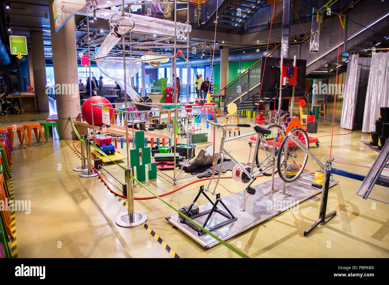 AMSTERDAM, NETHERLANDS - JUN 2, 2015: Interior of the Science Center ...