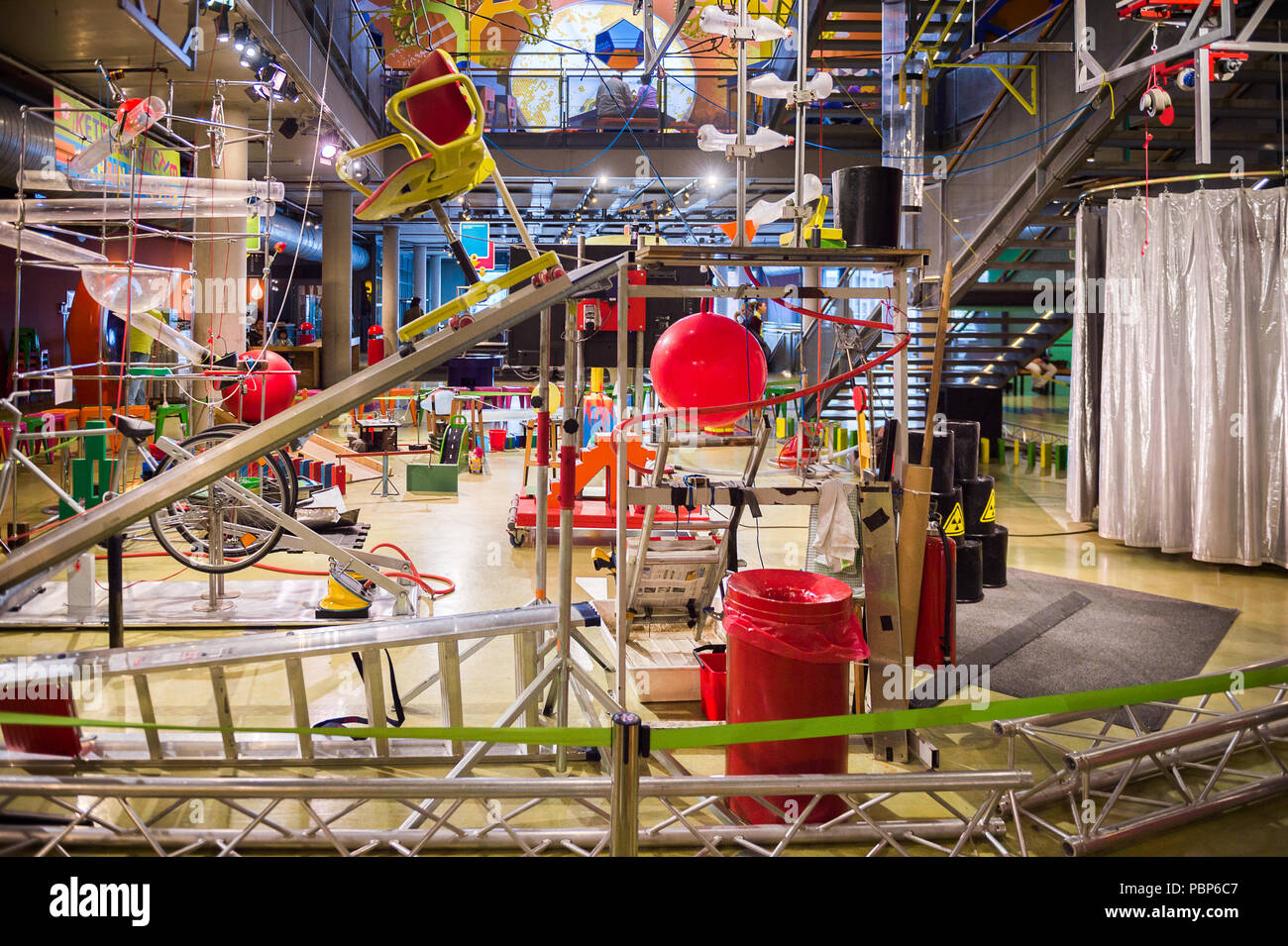 AMSTERDAM, NETHERLANDS - JUN 2, 2015: Interior of the Science Center ...