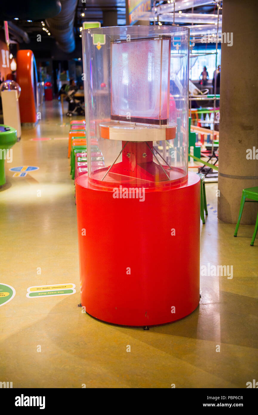 AMSTERDAM, NETHERLANDS - JUN 2, 2015: Interior of the Science Center ...