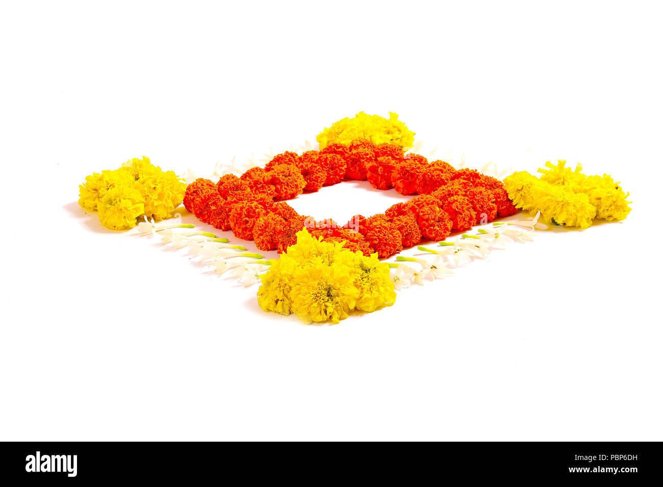 marigold flower design Stock Photo - Alamy
