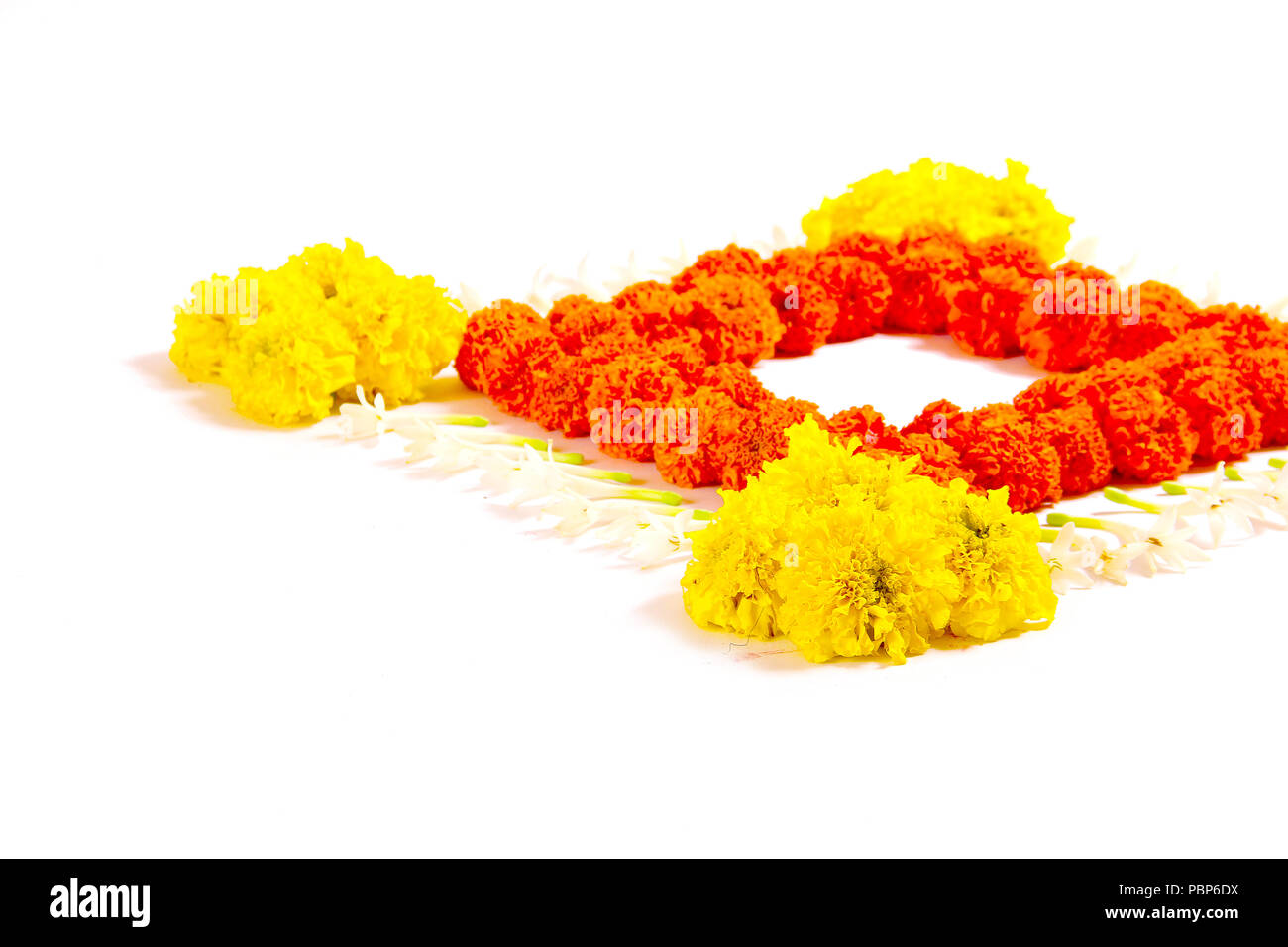 marigold flower design Stock Photo - Alamy