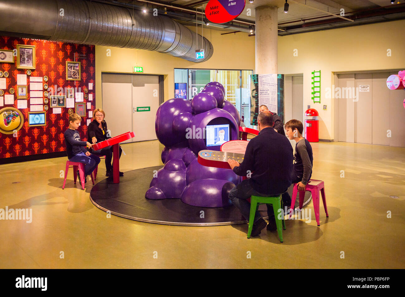 AMSTERDAM, NETHERLANDS - JUN 2, 2015: Interior of the Science Center ...