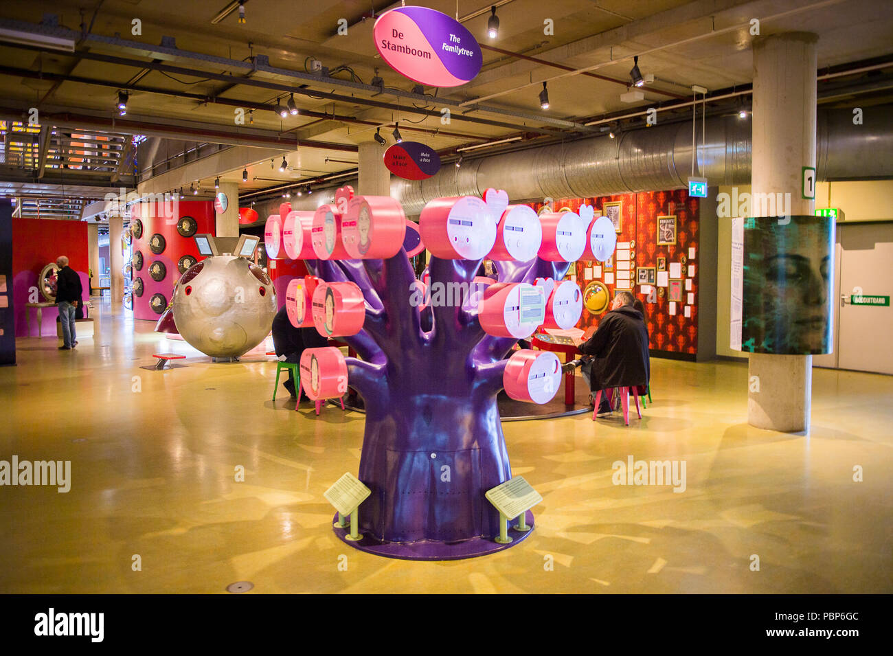 AMSTERDAM, NETHERLANDS - JUN 2, 2015: Interior of the Science Center ...