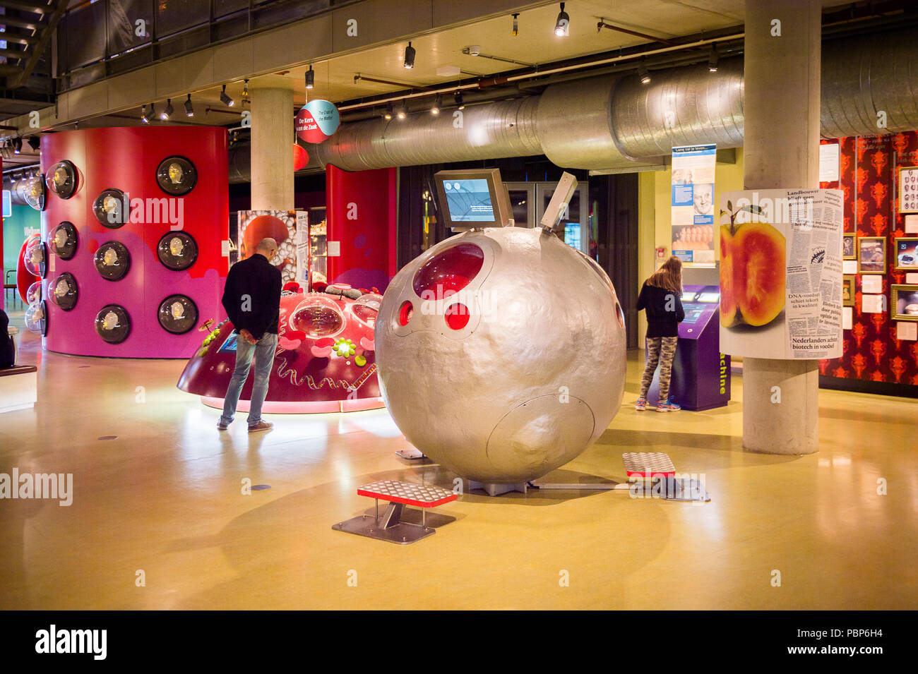 AMSTERDAM, NETHERLANDS - JUN 2, 2015: Interior of the Science Center ...