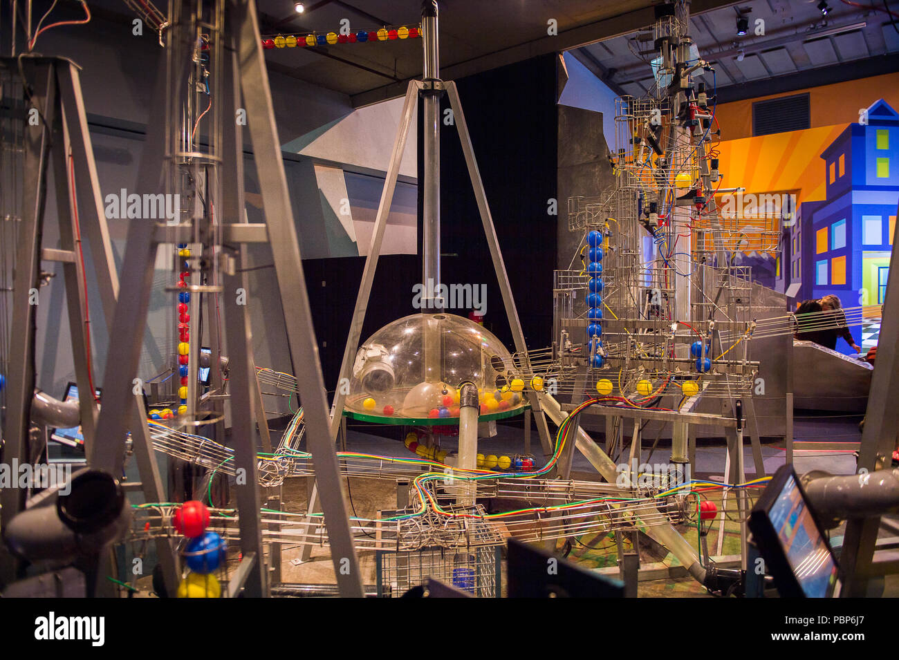 AMSTERDAM, NETHERLANDS - JUN 2, 2015: Interior of the Science Center ...