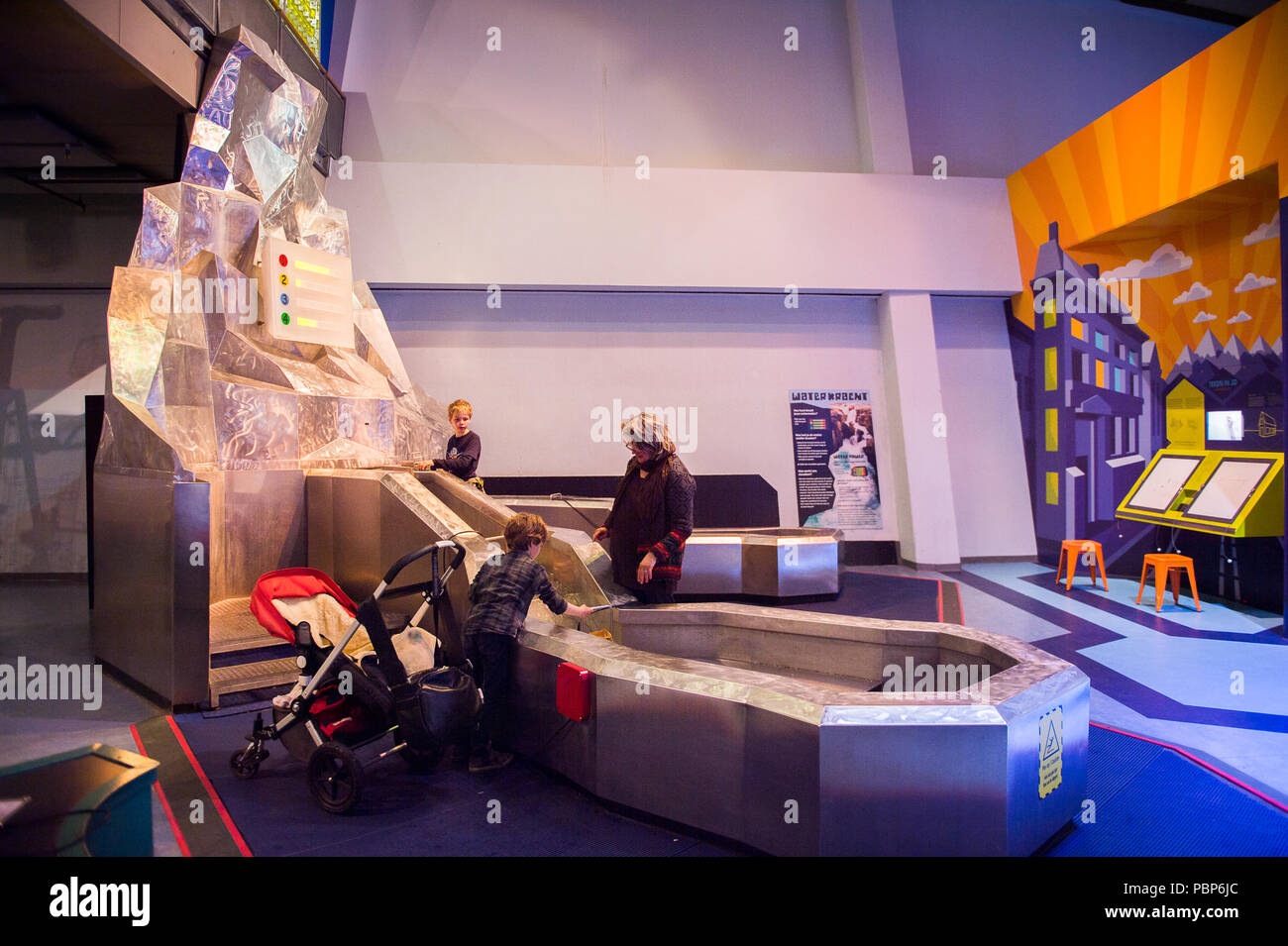 AMSTERDAM, NETHERLANDS - JUN 2, 2015: Interior of the Science Center ...