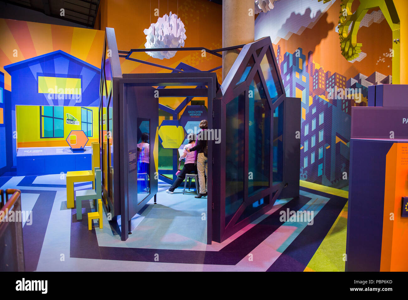 AMSTERDAM, NETHERLANDS - JUN 2, 2015: Interior of the Science Center ...