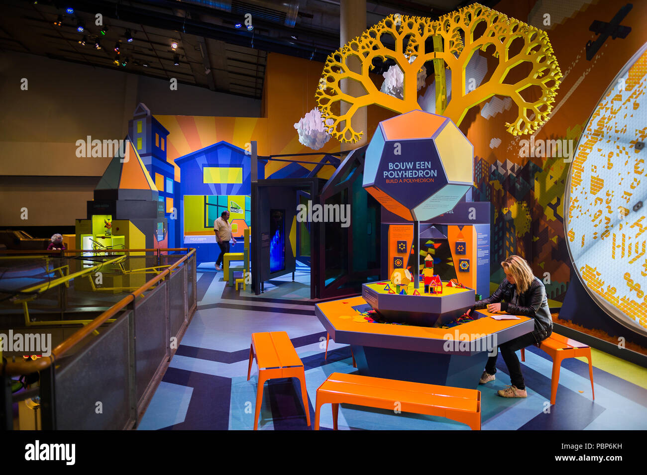 AMSTERDAM, NETHERLANDS - JUN 2, 2015: Interior of the Science Center ...