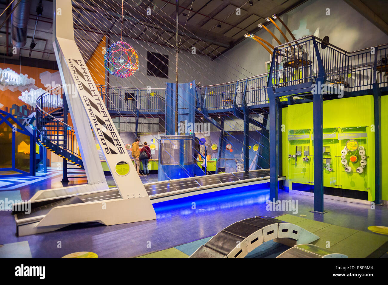 AMSTERDAM, NETHERLANDS - JUN 2, 2015: Interior of the Science Center ...