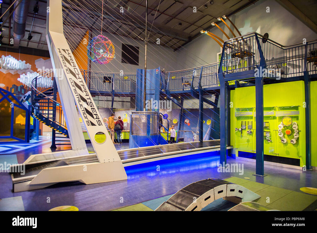 AMSTERDAM, NETHERLANDS - JUN 2, 2015: Interior of the Science Center ...