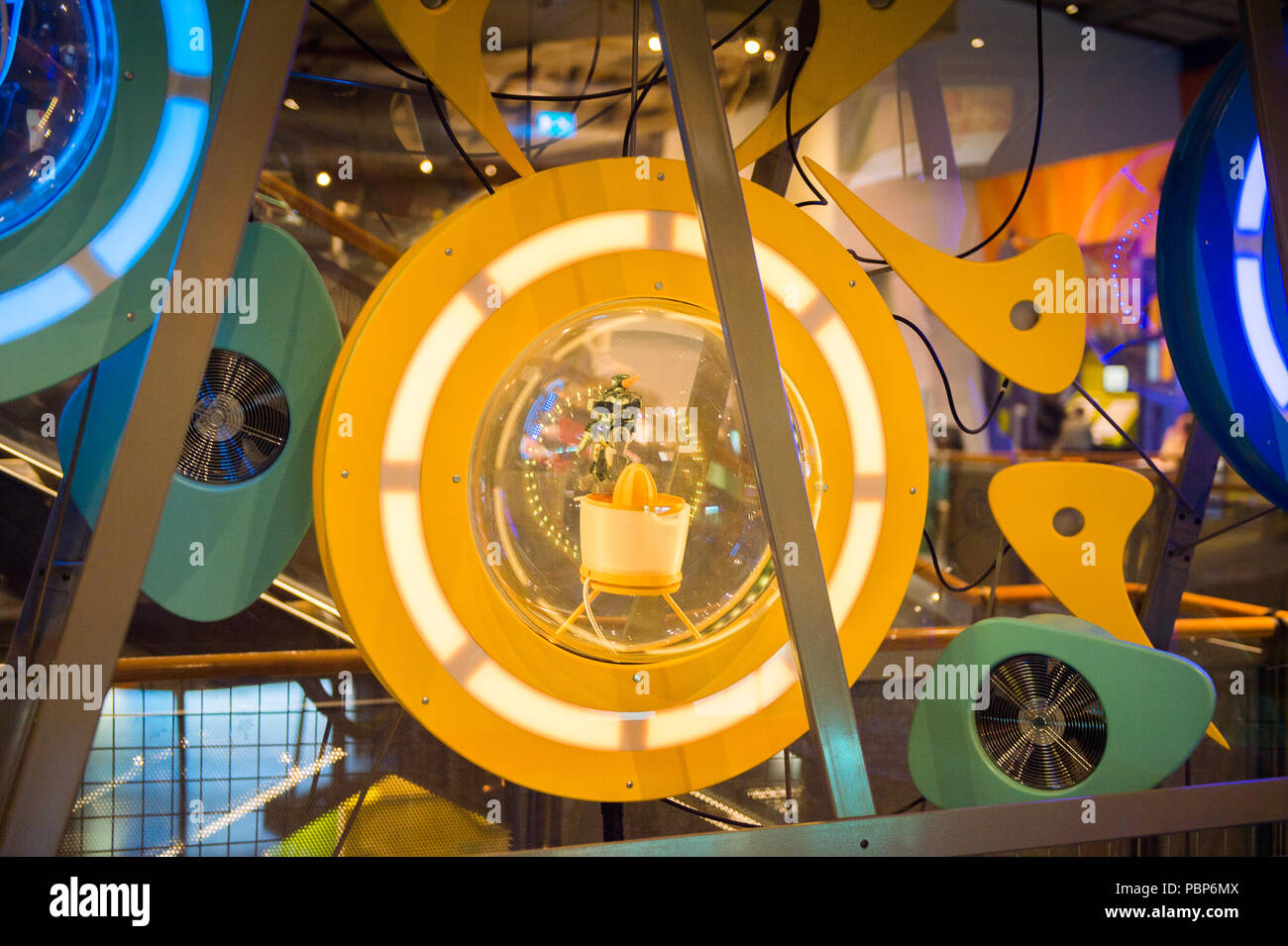 AMSTERDAM, NETHERLANDS - JUN 2, 2015: Interior of the Science Center ...