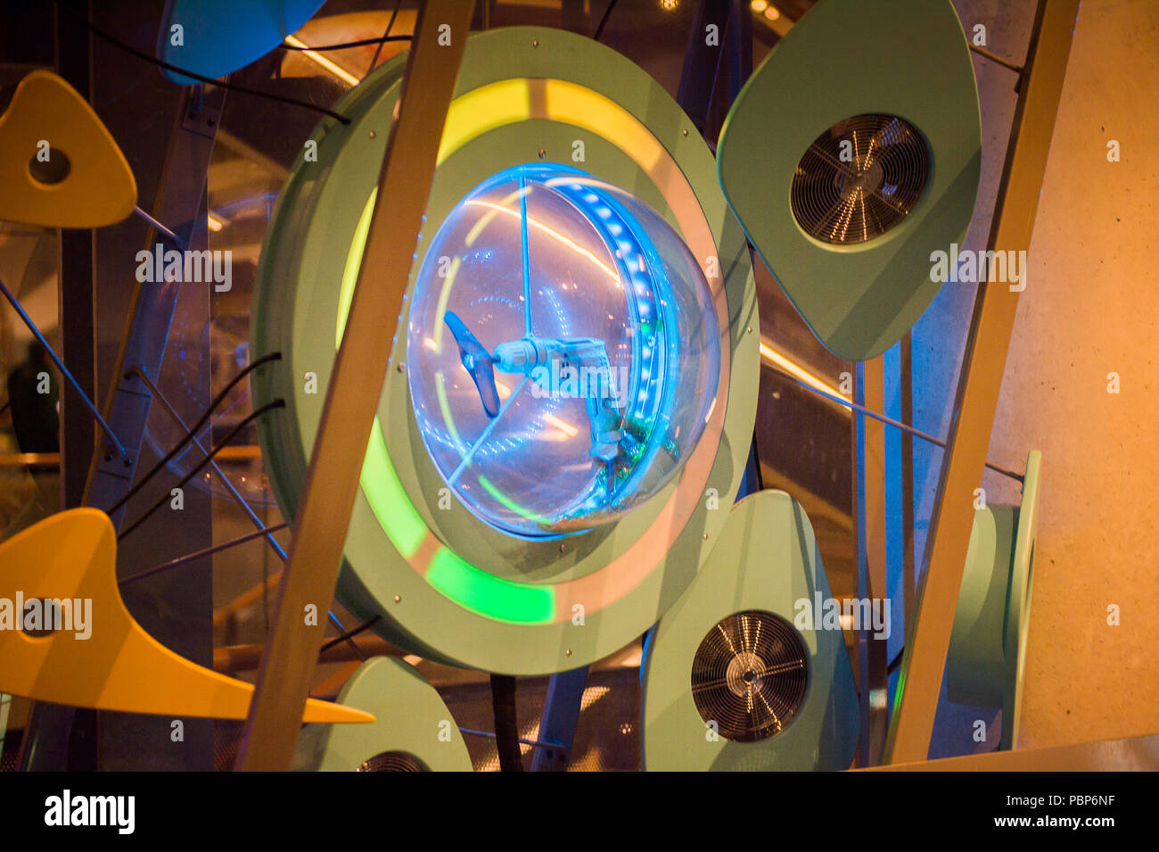 AMSTERDAM, NETHERLANDS - JUN 2, 2015: Interior of the Science Center ...