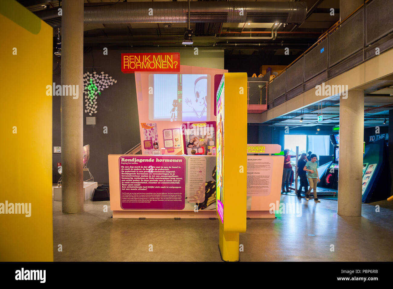 AMSTERDAM, NETHERLANDS - JUN 2, 2015: Interior of the Science Center ...