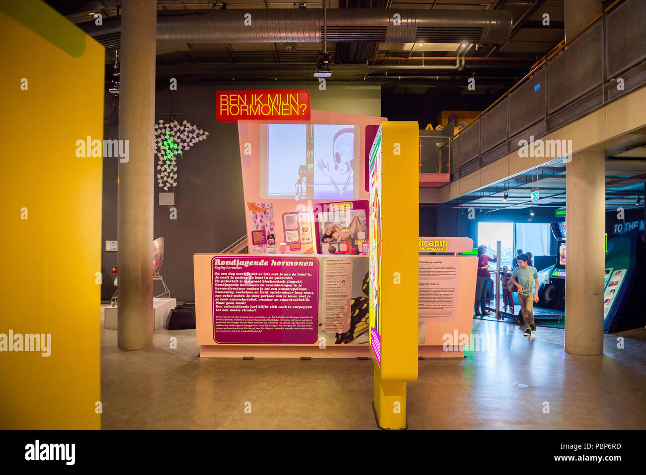 AMSTERDAM, NETHERLANDS - JUN 2, 2015: Interior of the Science Center ...