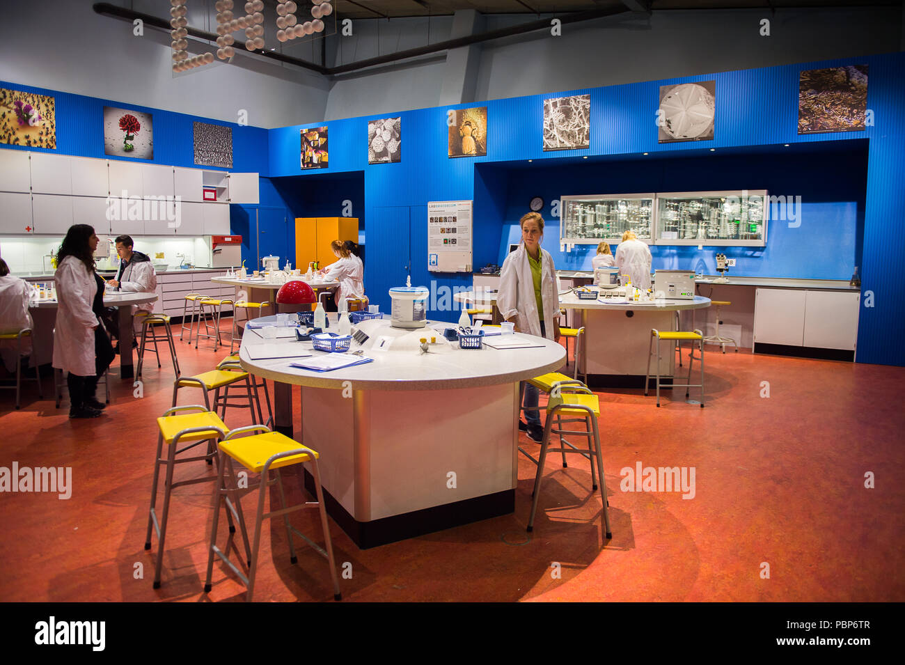 AMSTERDAM, NETHERLANDS - JUN 2, 2015: Laboratory of the Science Center ...
