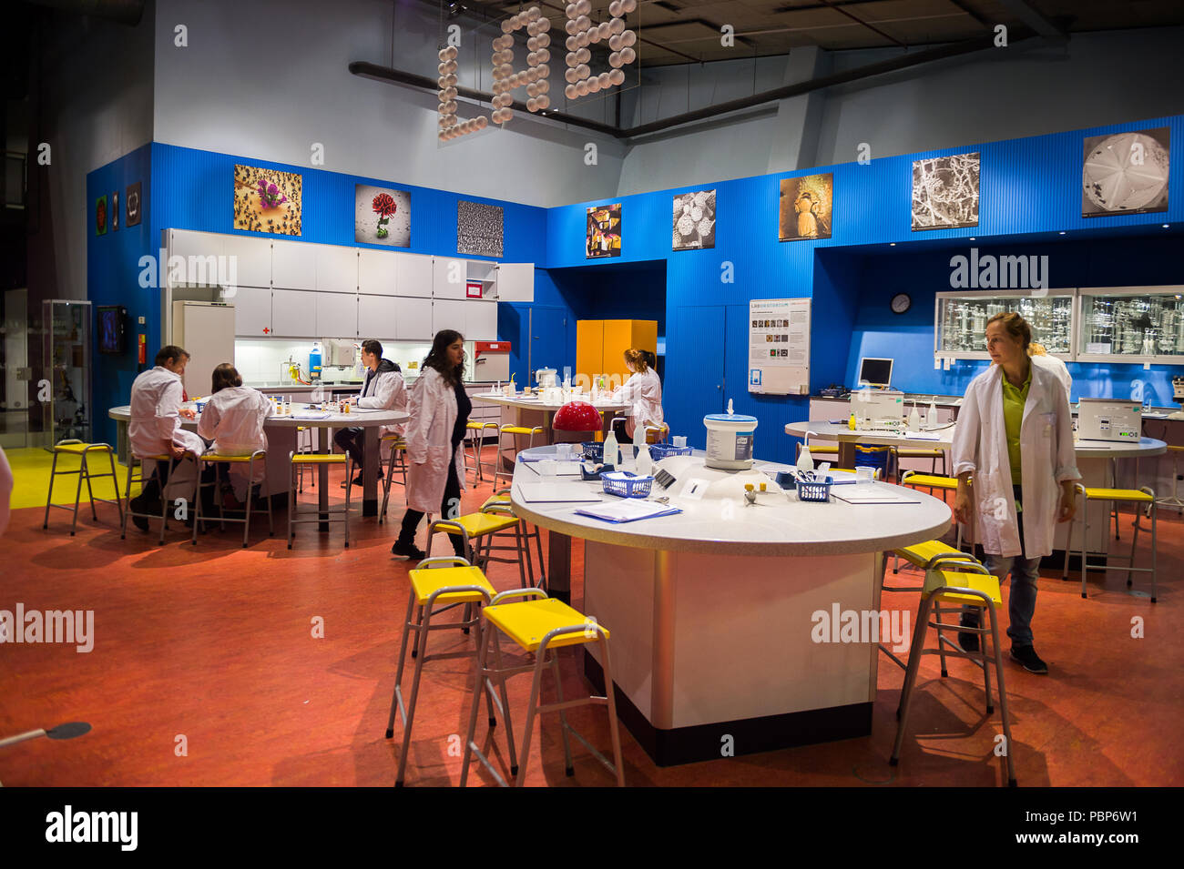 AMSTERDAM, NETHERLANDS - JUN 2, 2015: Laboratory of the Science Center ...