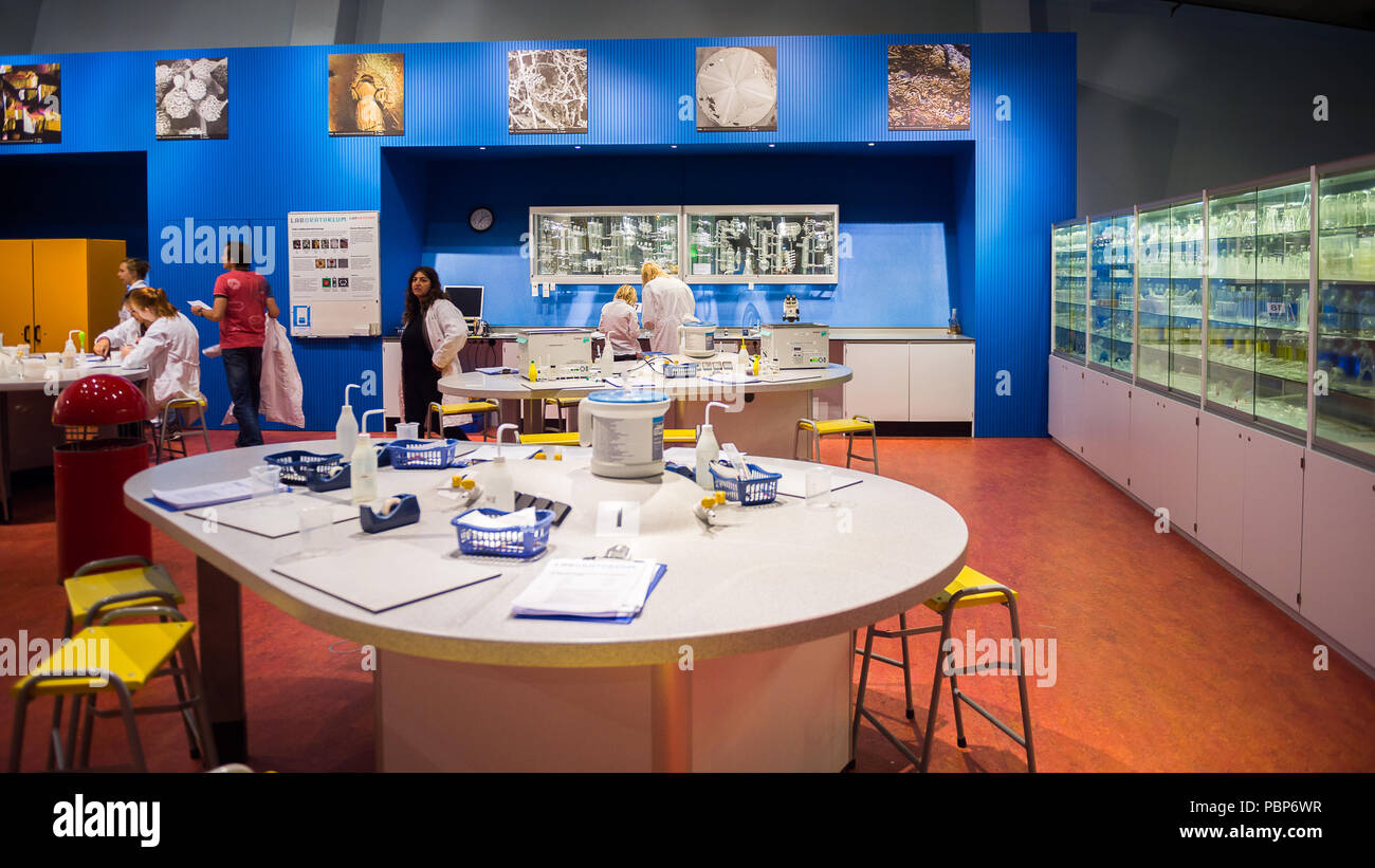 AMSTERDAM, NETHERLANDS - JUN 2, 2015: Laboratory of the Science Center ...