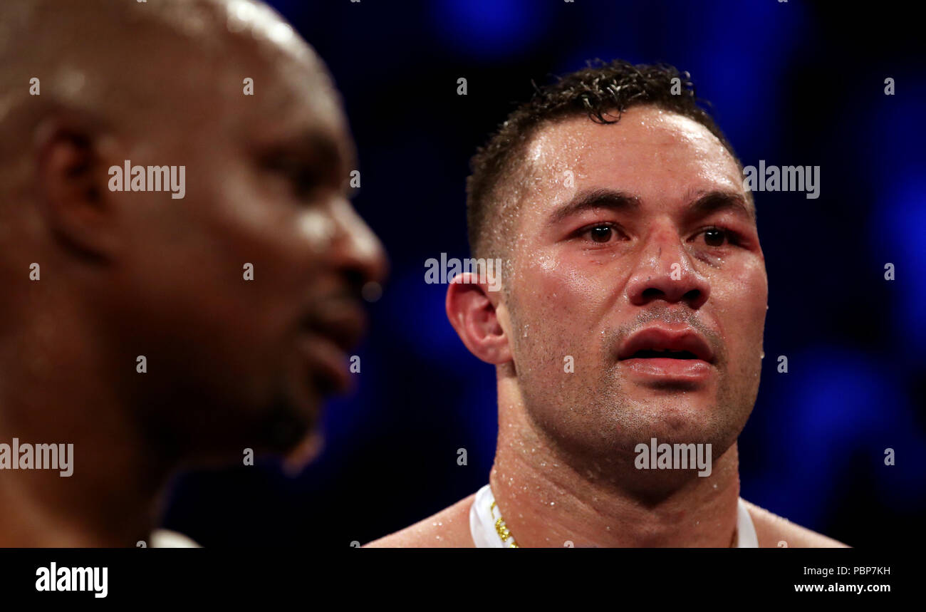 Dillian Whyte (left) and Joseph Parker after their WBC Silver ...
