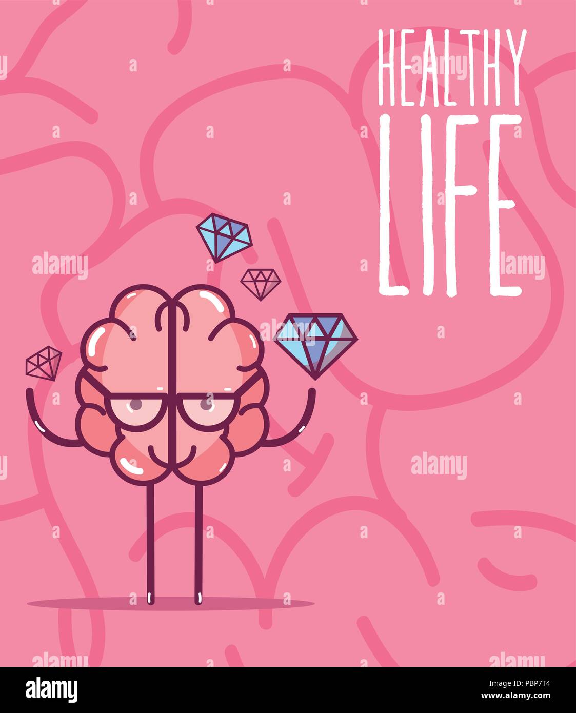 Healthy life and brain Stock Vector Image & Art - Alamy