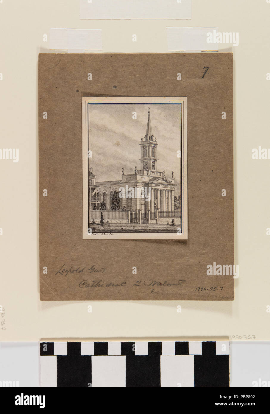 804 Ink Drawing of St. Louis Cathedral by Theodor Anders Stock Photo ...