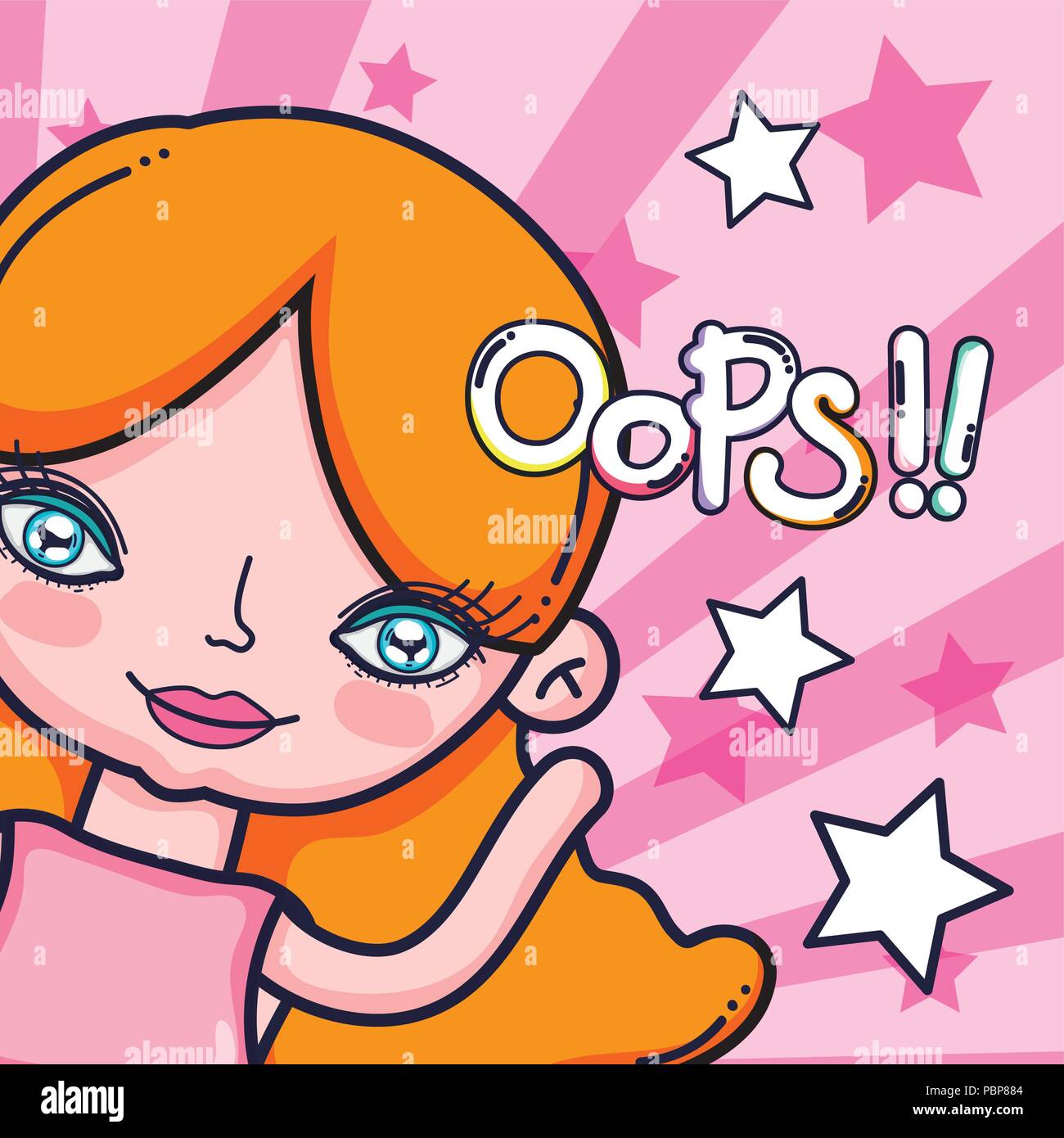 Oops girl cartoon Stock Vector Image & Art - Alamy