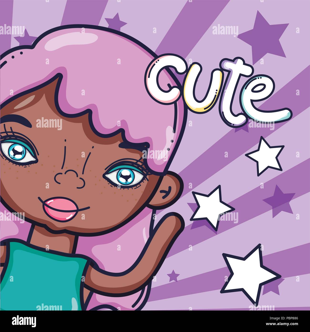 Cute girl cartoon Stock Vector Image & Art - Alamy