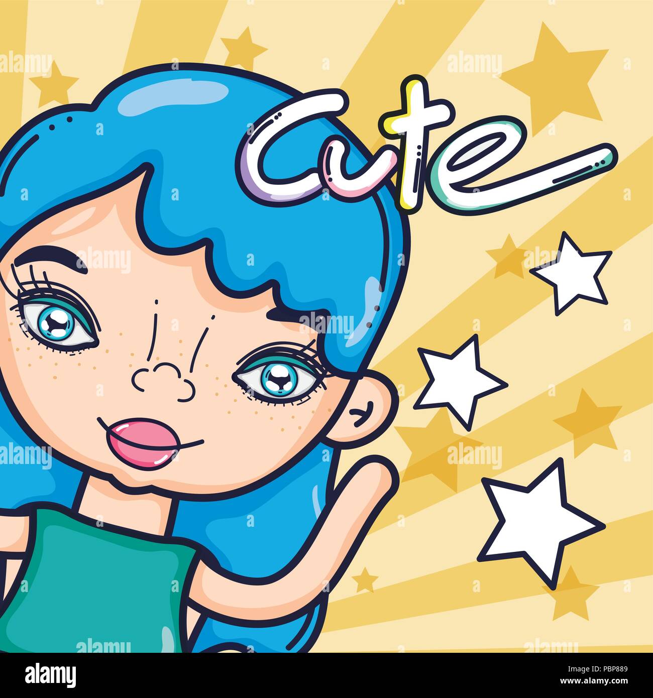 Cute girl cartoon Stock Vector Image & Art - Alamy