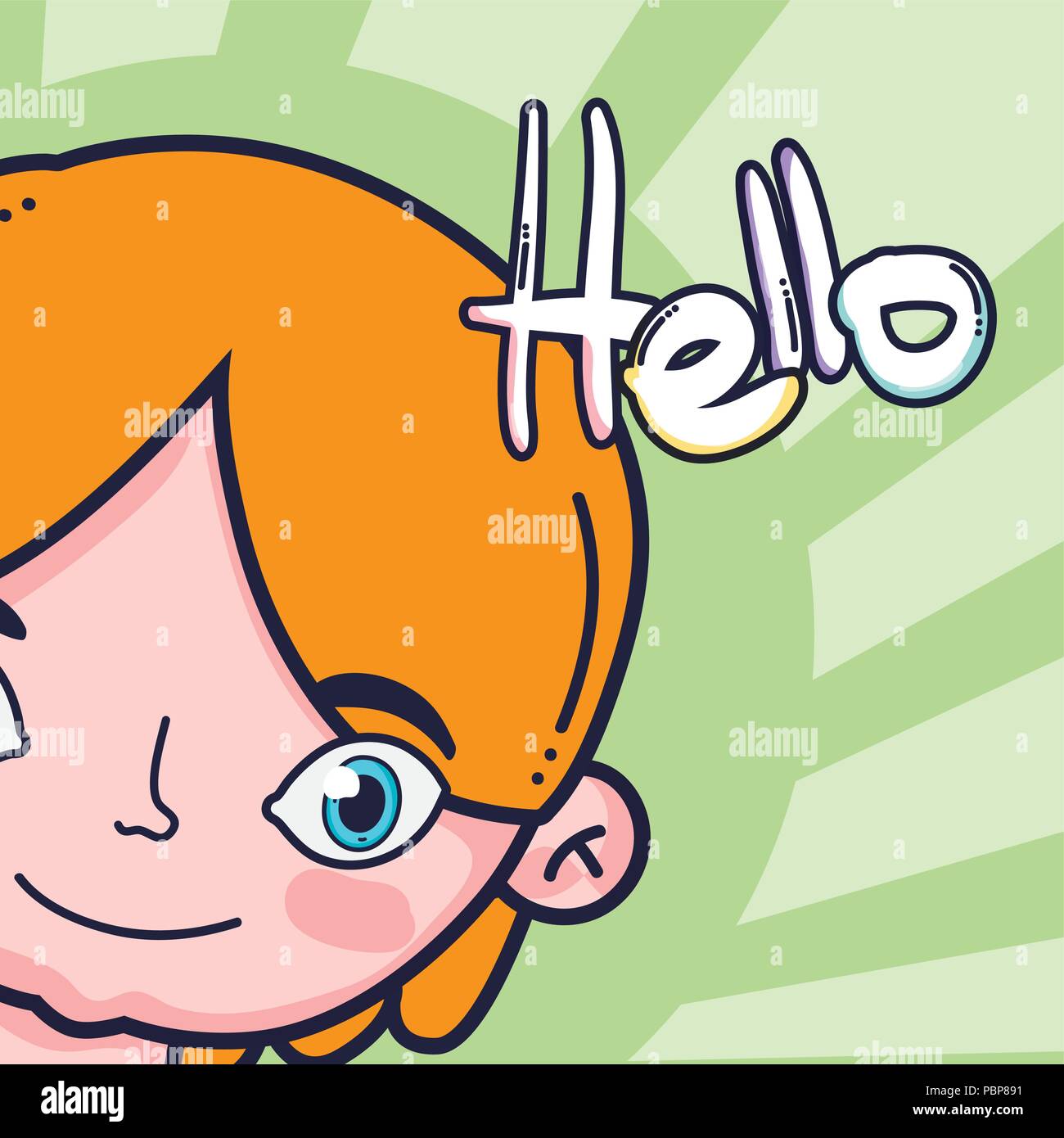 Boy saying hello cartoon Stock Vector Image & Art - Alamy