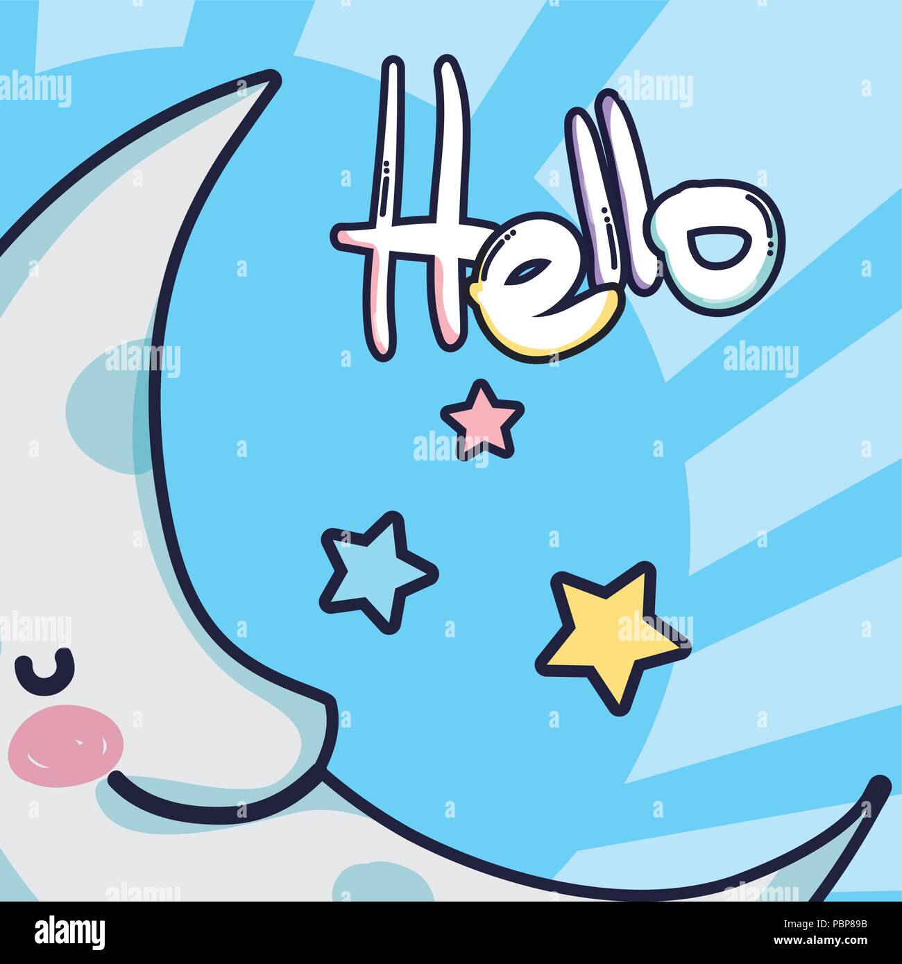 Cute hello card Stock Vector Image & Art - Alamy