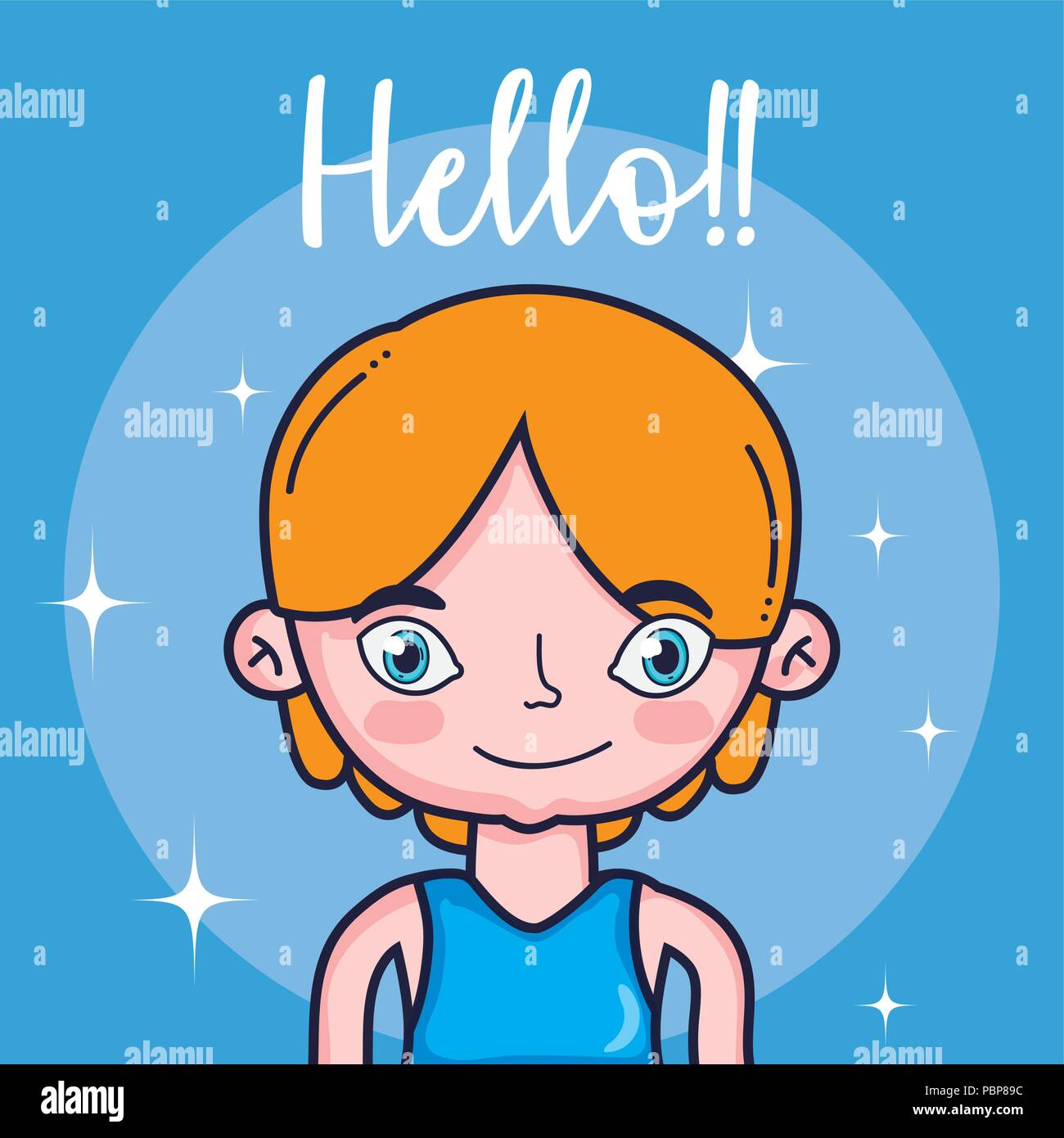 Boy saying hello cartoon Stock Vector Image & Art - Alamy