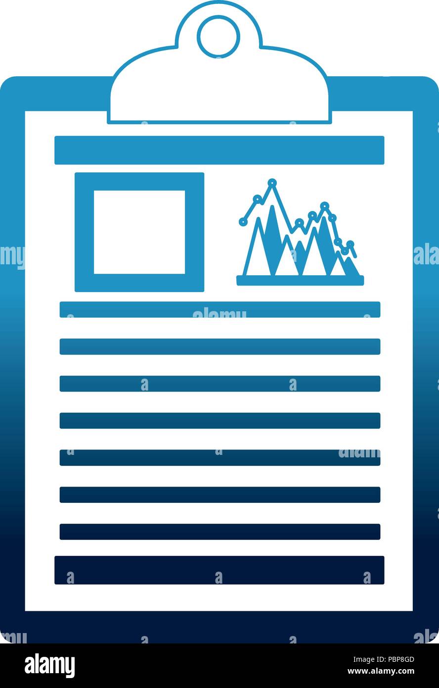 office clipboard report finance document vector illustration Stock ...