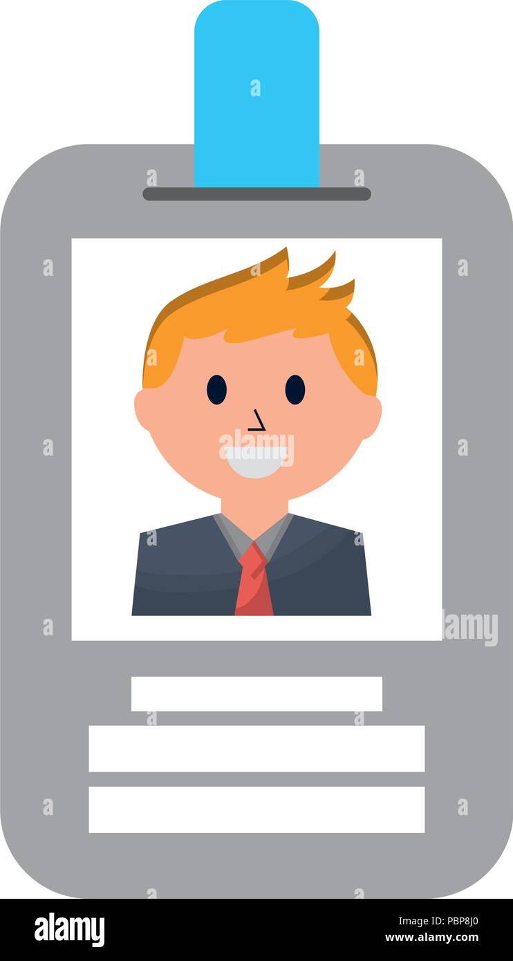 businessman employee id card corporate vector illustration Stock Vector ...