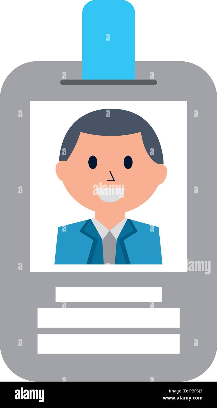 businessman employee id card corporate vector illustration Stock Vector ...