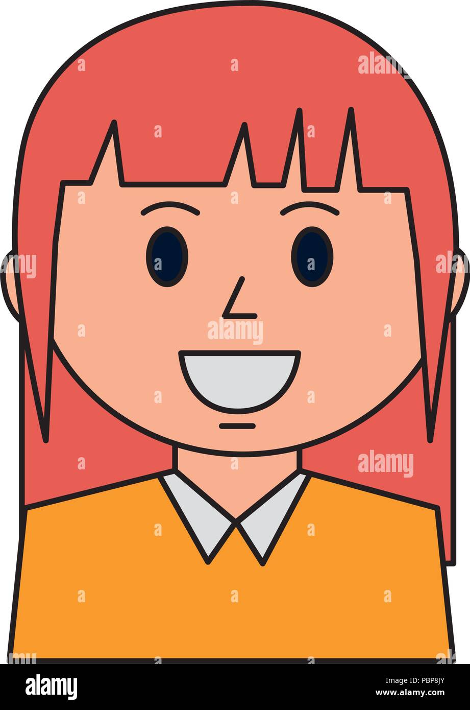 business woman employee portrait character vector illustration Stock ...