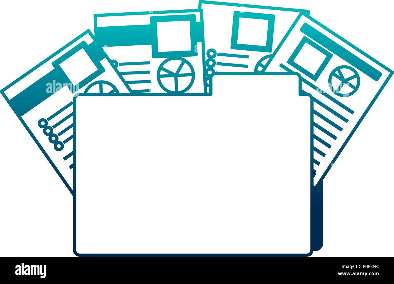 office folder file documents paper reports vector illustration Stock ...