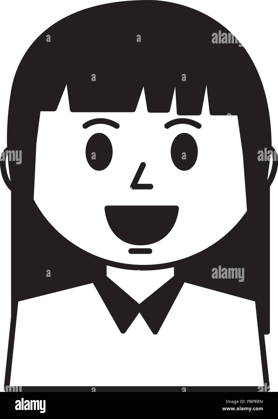 business woman employee portrait character vector illustration Stock ...