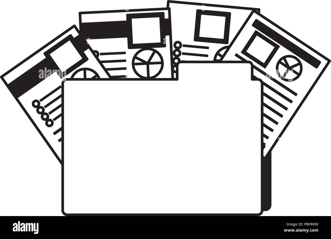 Stacked reports Stock Vector Images - Alamy