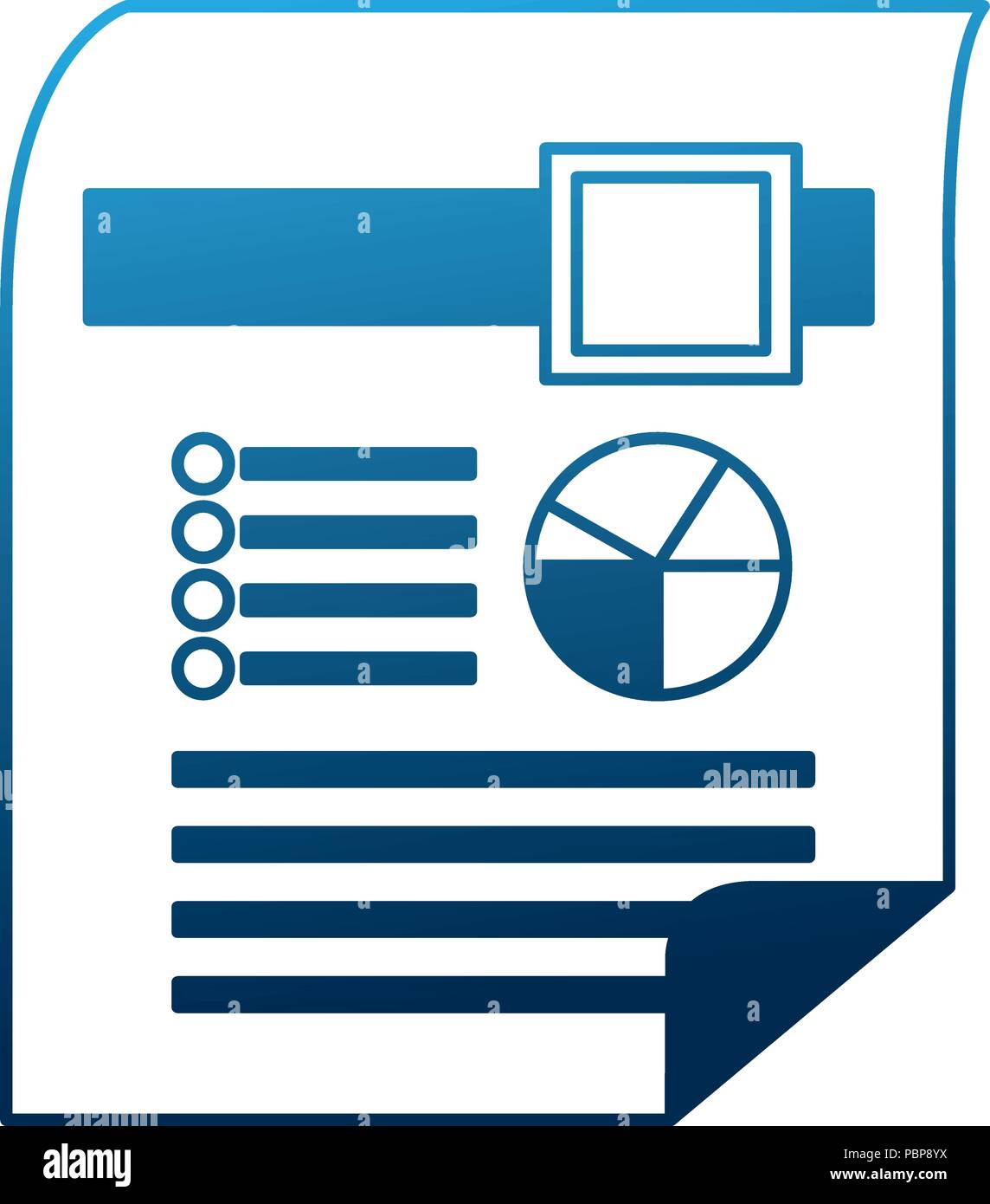 financial document report pie chart vector illustration Stock Vector ...