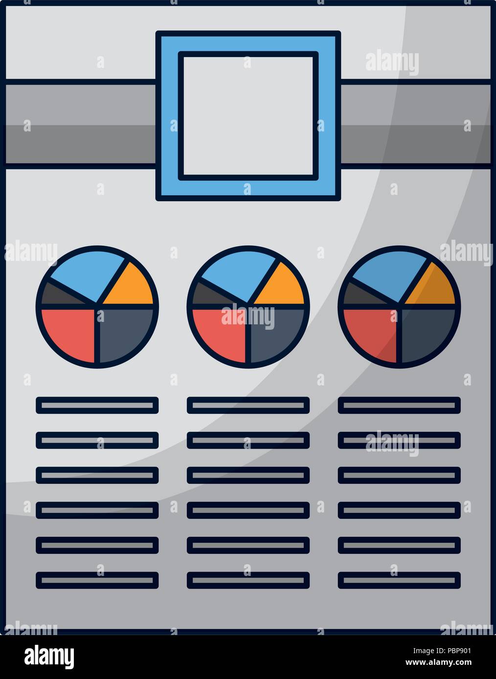 financial document report pie chart vector illustration Stock Vector Image & Art - Alamy