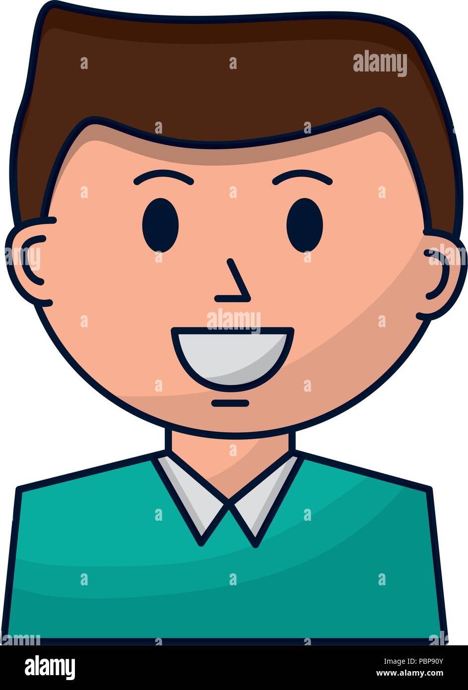 business man employee portrait character vector illustration Stock ...