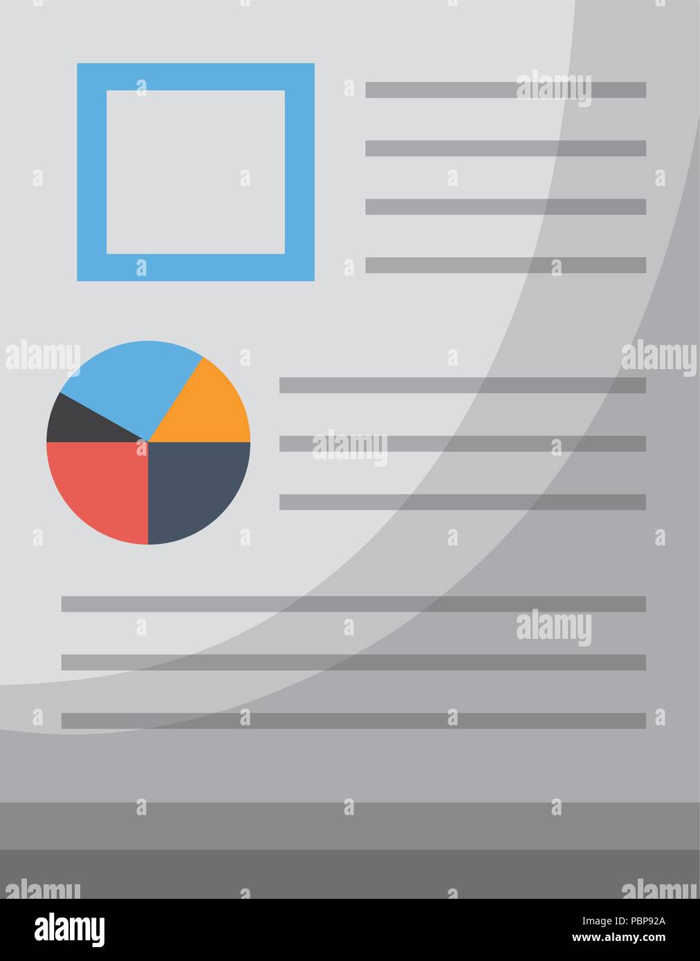 financial document report pie chart vector illustration Stock Vector ...