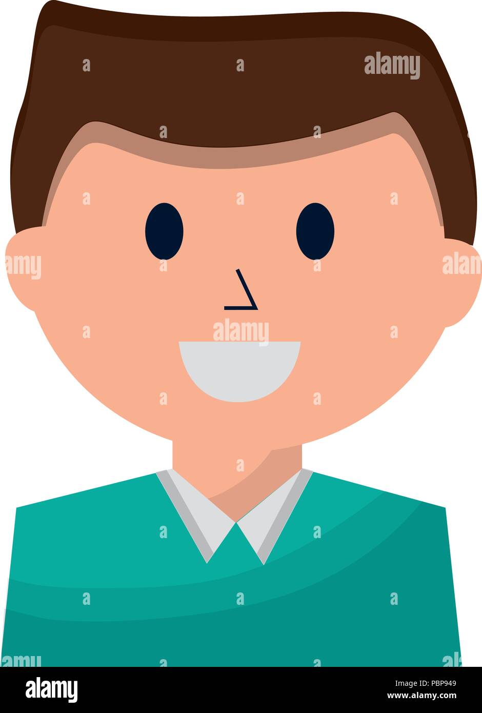 business man employee portrait character vector illustration Stock ...