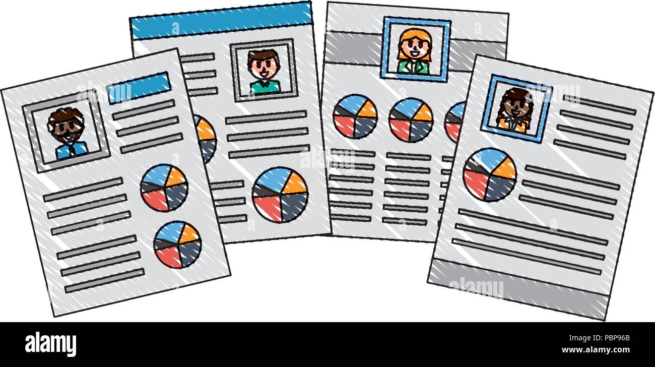 set of curriculum vitae isolated icon vector illustration design Stock ...